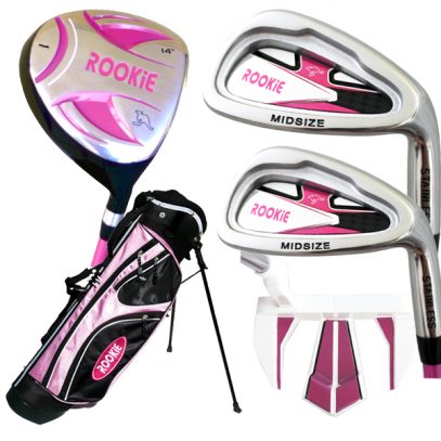 ROOKIE - KIDS SET- RIGHT HAND - 5 PCE PINK – Golf Gear Australia Pty Ltd