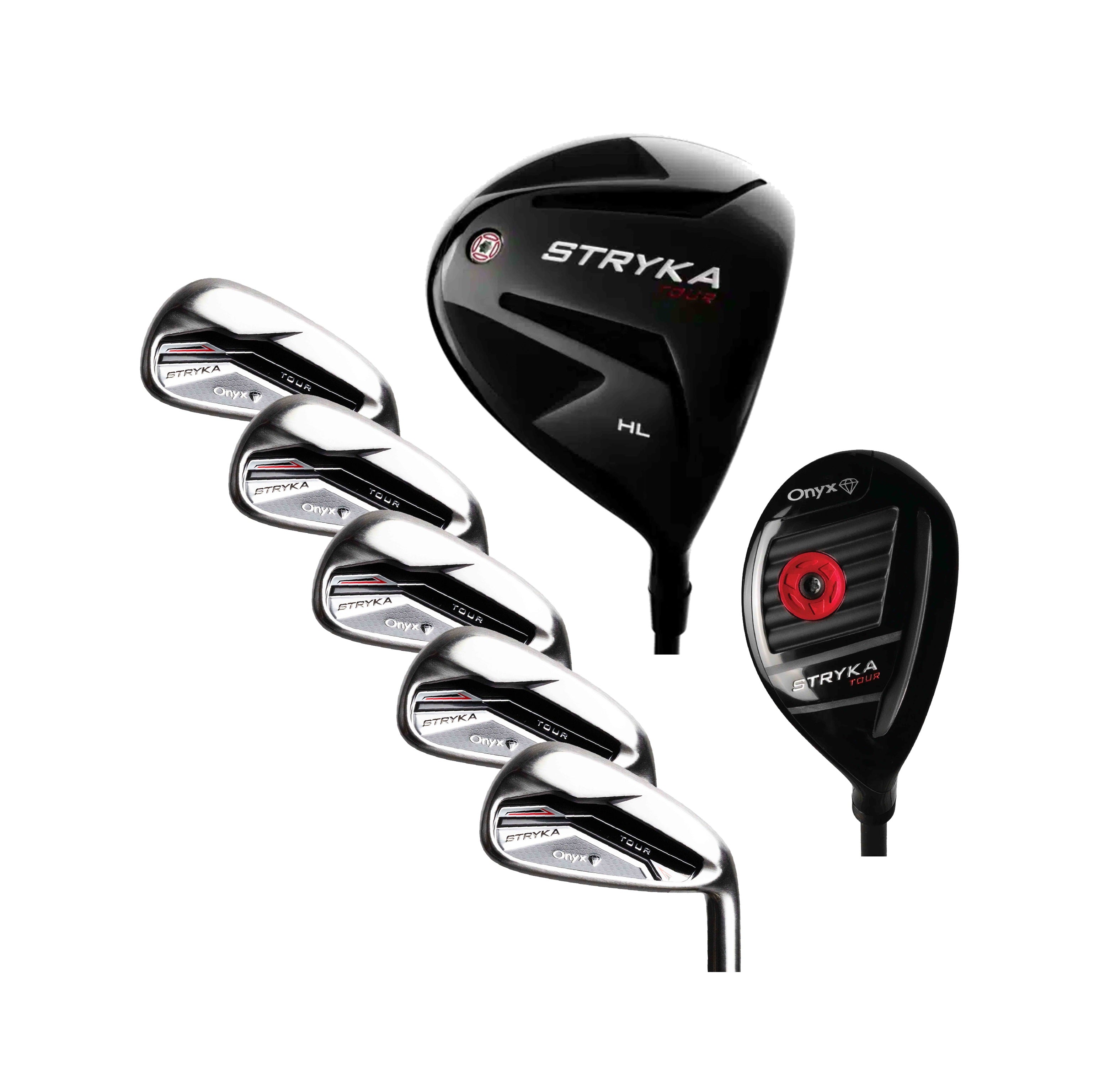 LADIES - ONYX STRYKA 7 PCE SET - 15 DEGREE HL DRIVER - GRAPHITE IRON S ...